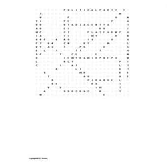 The Political Parties and Politics Vocabulary Word Search for a Civics ...