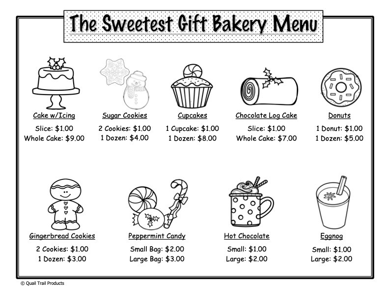 Christmas Bakery Math Task Cards
