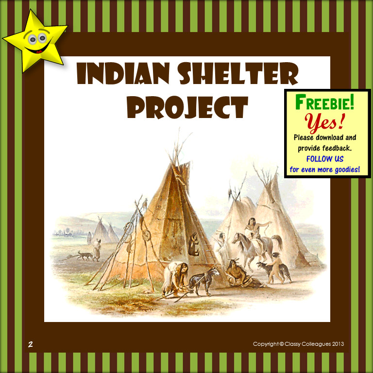 Native Americans - Indian Shelter Project - FREE - Amped Up Learning