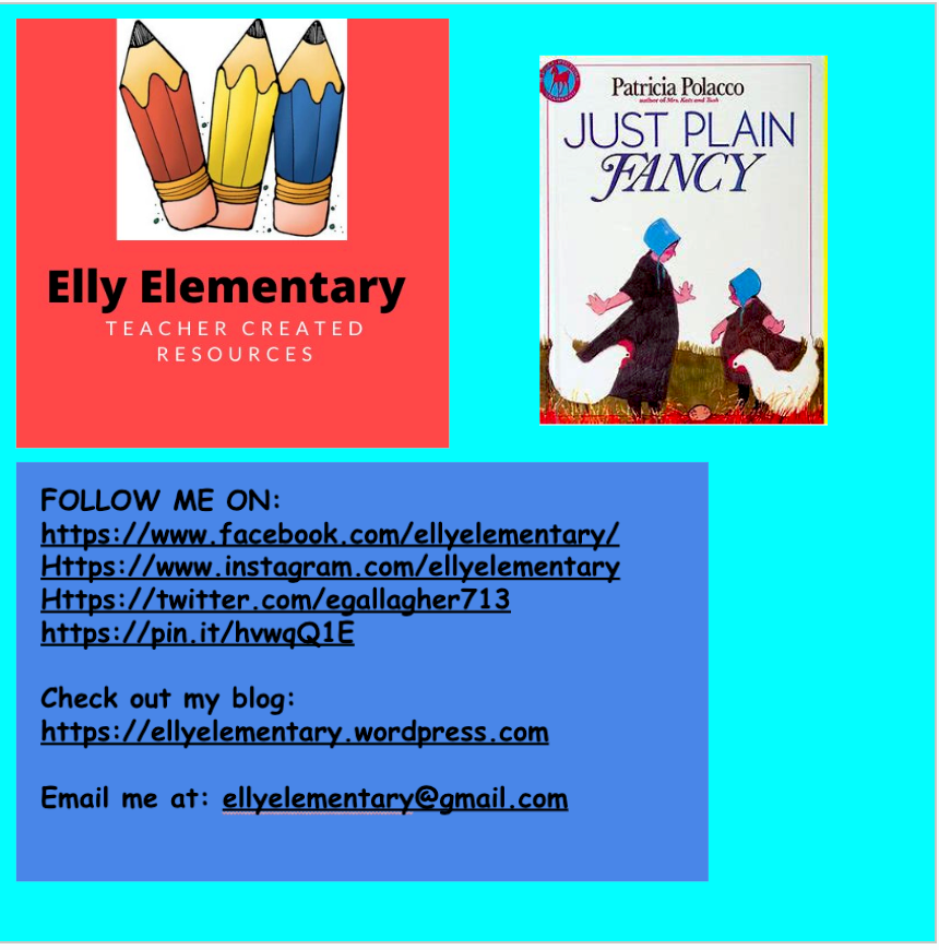 JUST PLAIN FANCY by Patricia Polacco: READING LESSONS & EXTENSION ...