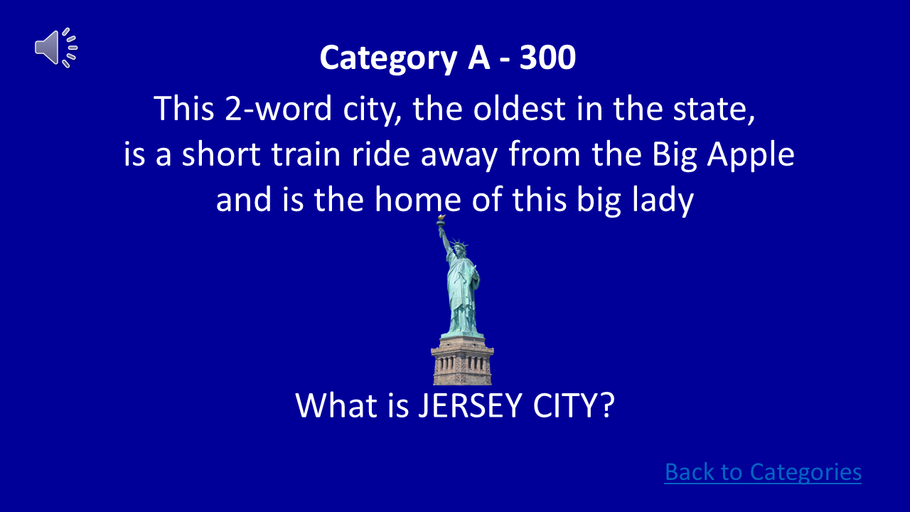 All About New York State Jeopardy Game