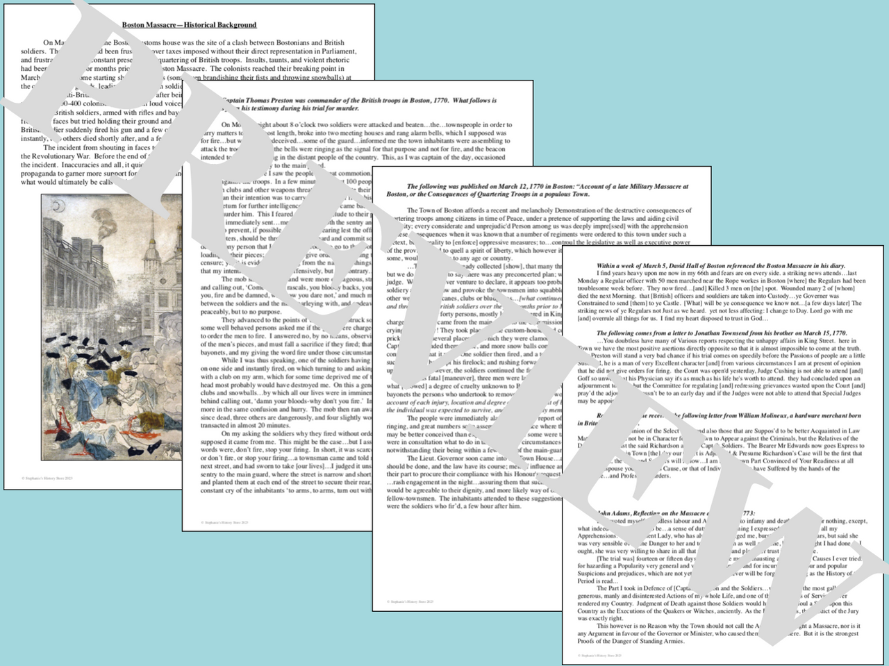 The Boston Massacre Point of View and Image Analysis