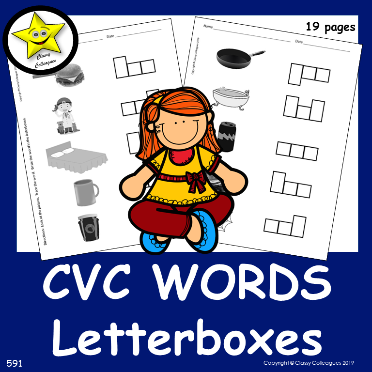 CVC WORDS Letterboxes - Amped Up Learning