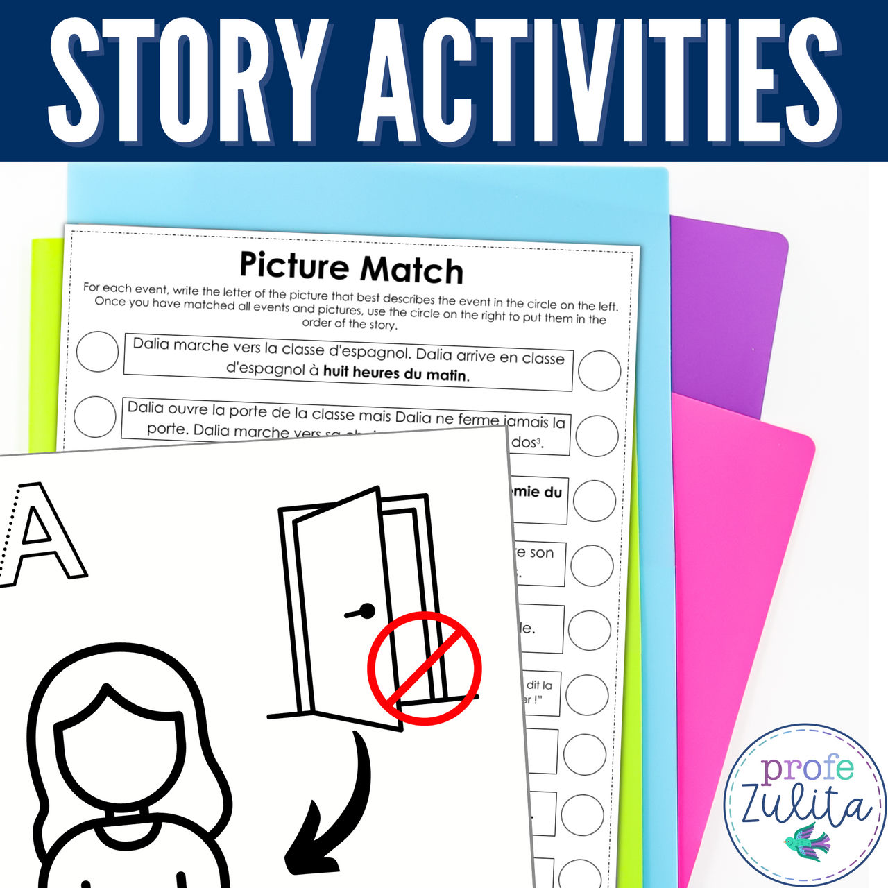 French Story Unit 5 - Time in French Comprehensible Story & Activities ...