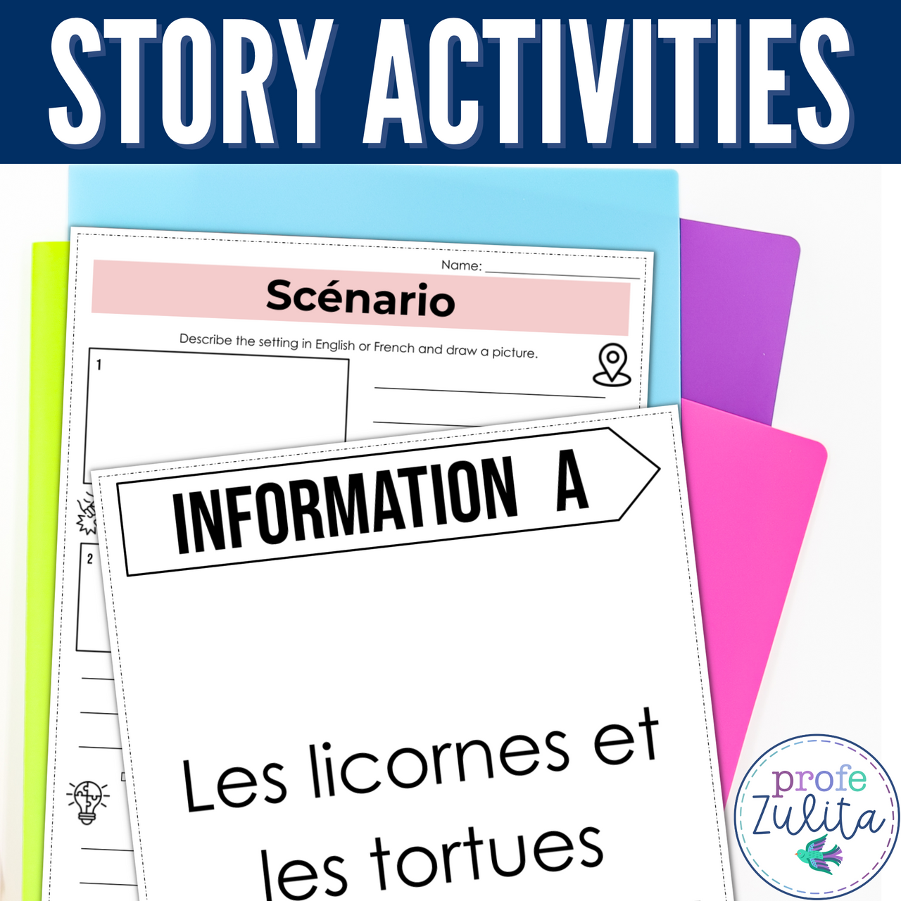 French Story Unit 3 - il y a, pouvoir, aller Comprehensible Story ...