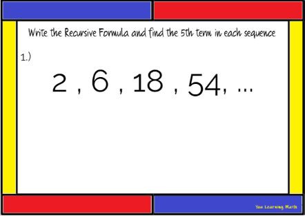Geometric Sequences: Recursive and Explicit Formulas -GOOGLE SLIDES ...