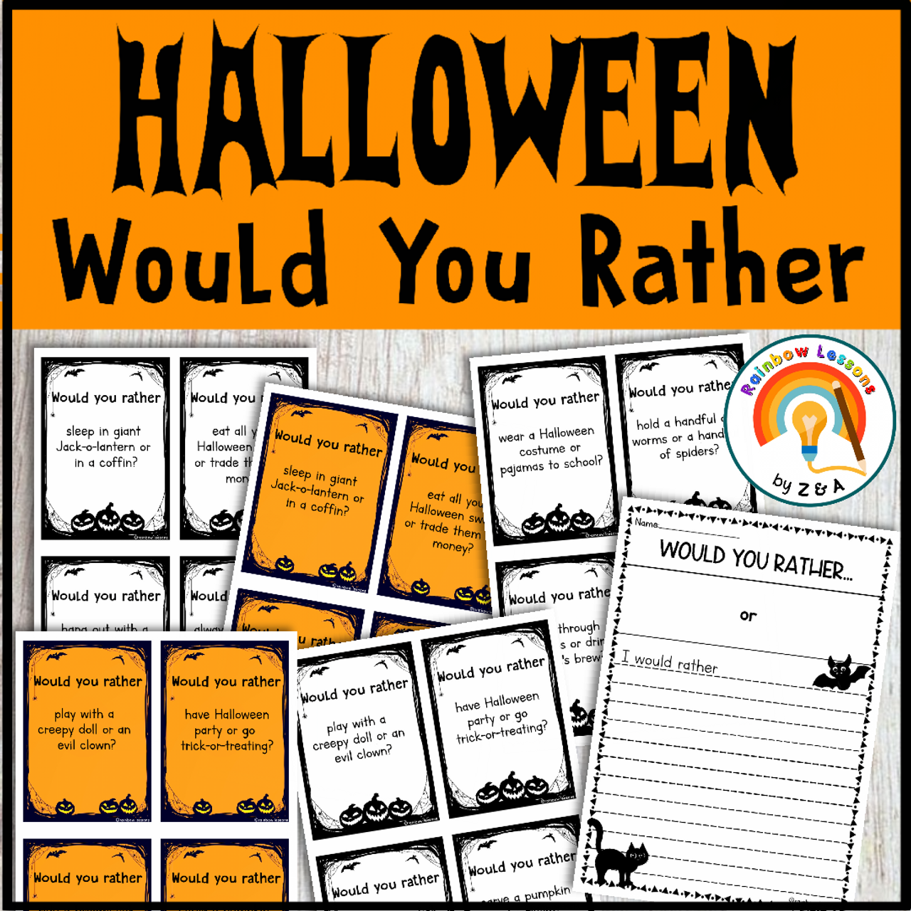 Would You Rather Halloween | Would You Rather Writing Prompts Halloween ...
