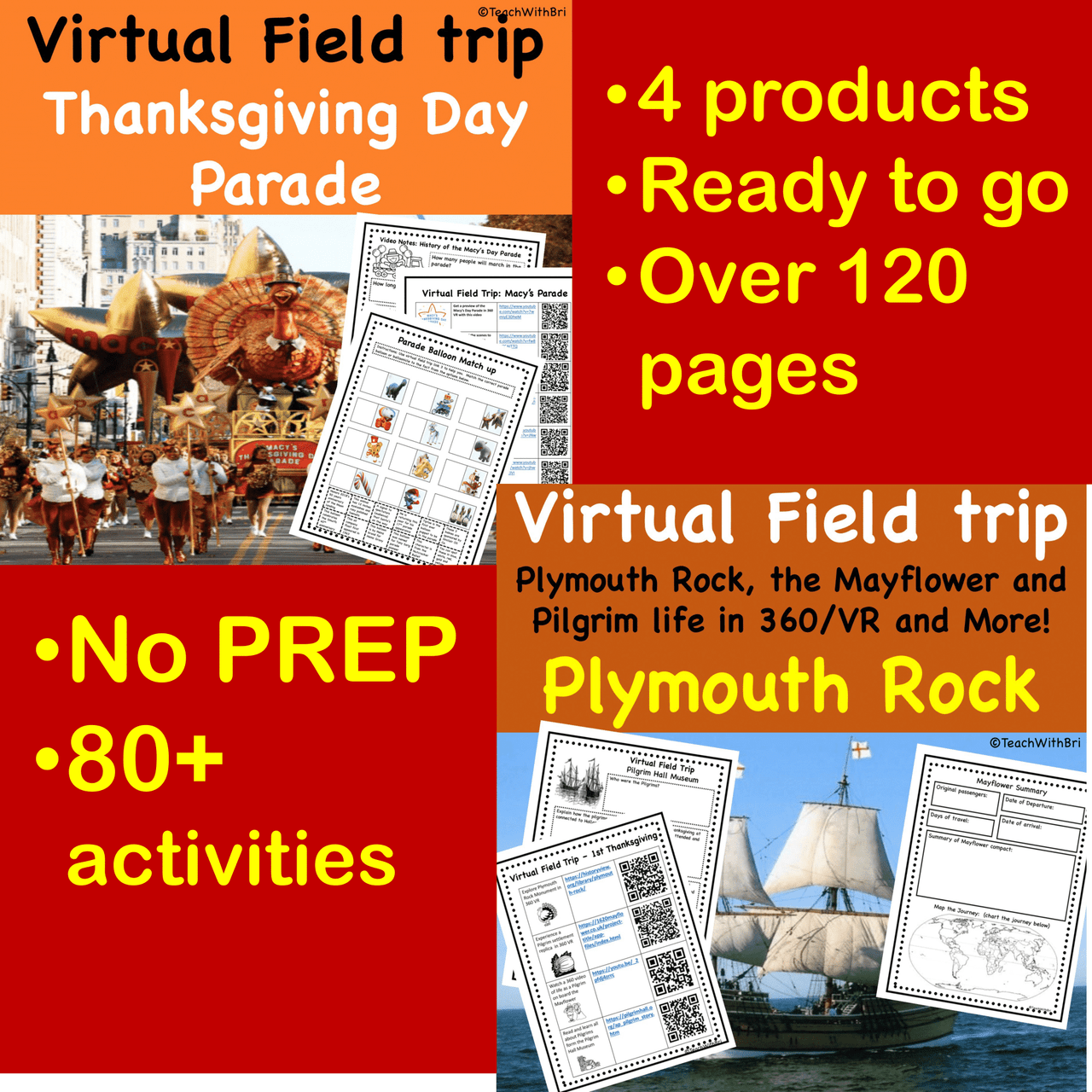 Thanksgiving Virtual Field Trip Discount Bundle