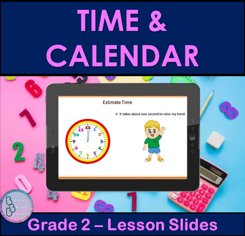 Time and Calendar | PowerPoint Lesson Slides for 2nd Grade