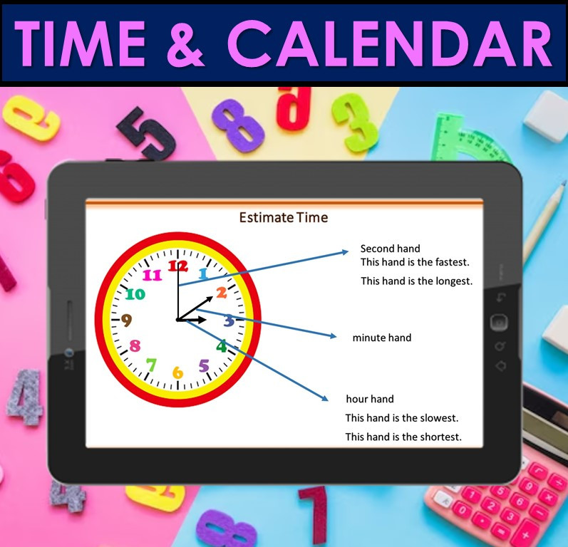 Time and Calendar | PowerPoint Lesson Slides for 2nd Grade