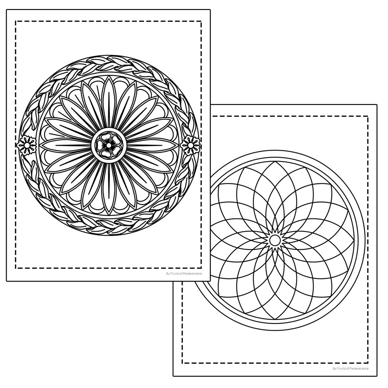 Spring Mandala Coloring Pages Set 2 | Fun Middle School Activity Back ...