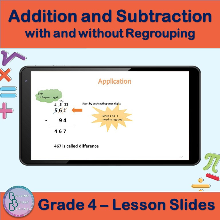 Addition and Subtraction with and without Regrouping | 4th Grade Lesson ...