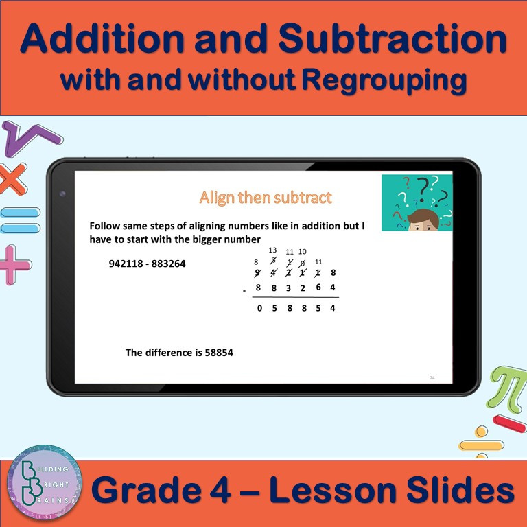Addition and Subtraction with and without Regrouping | 4th Grade Lesson ...