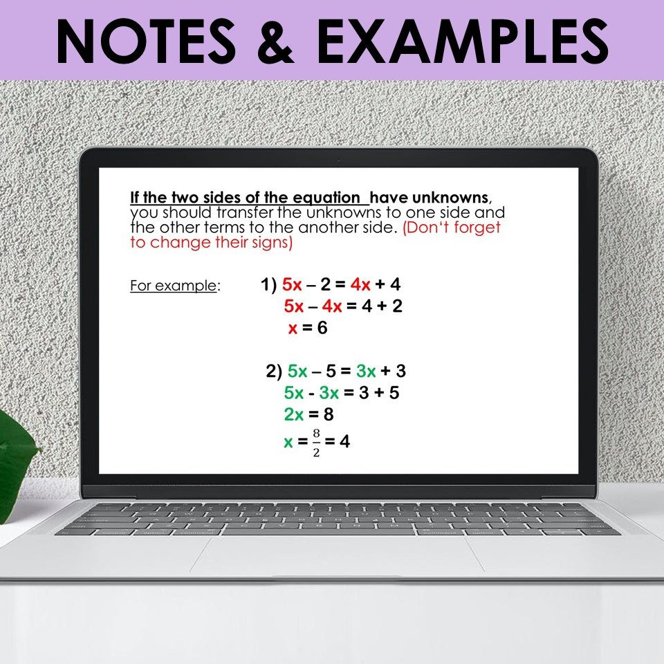 First Degree Linear Equations PowerPoint Presentation Math Lesson ...
