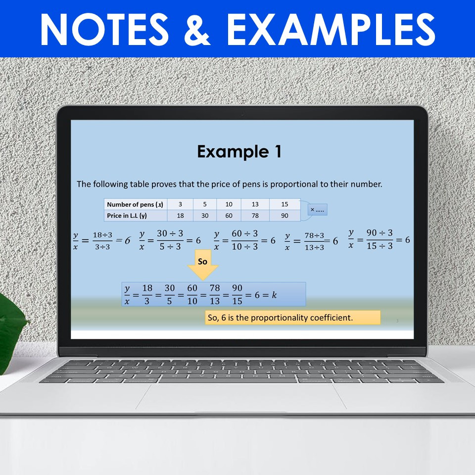 Proportions PowerPoint Presentation Lesson Middle School