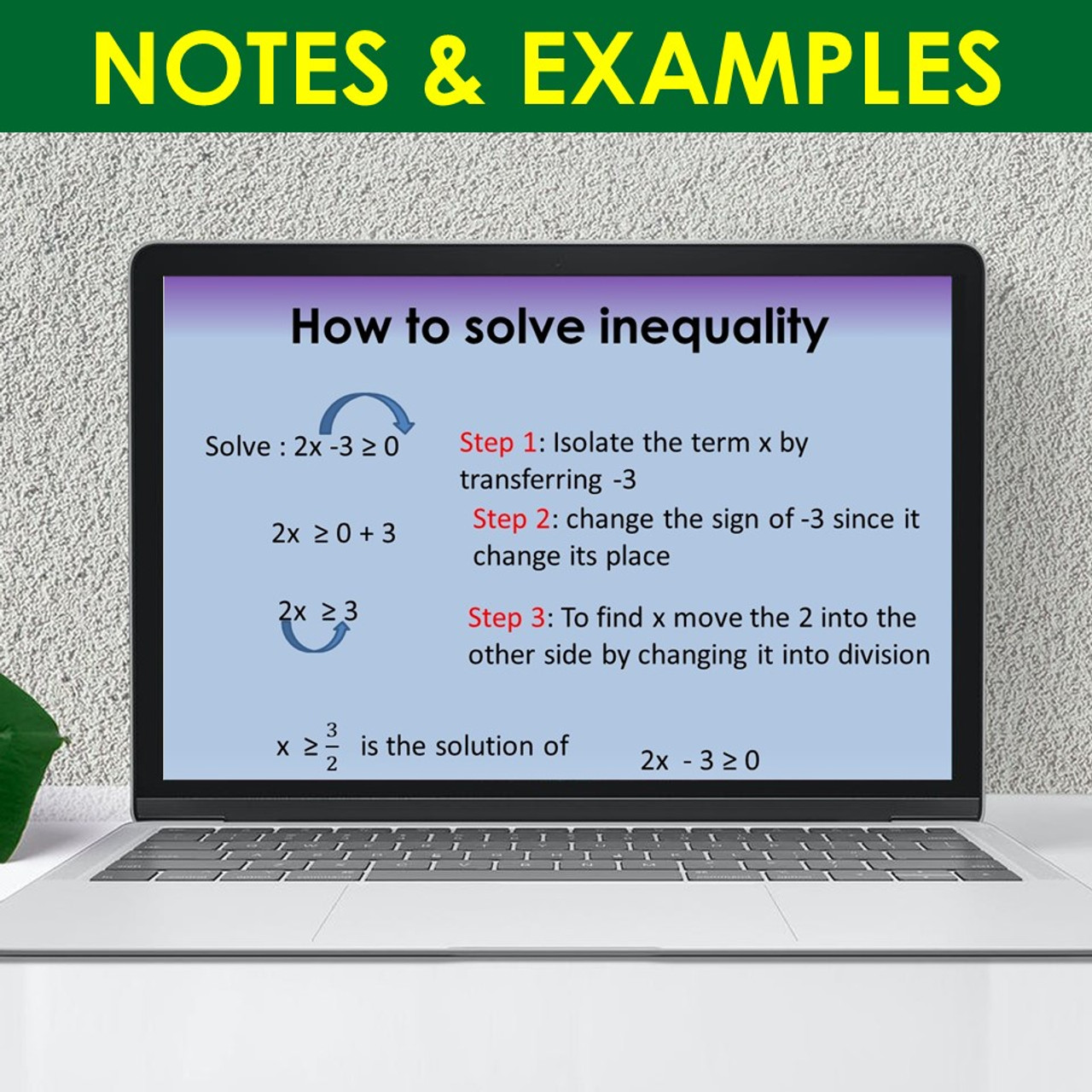 Inequalities PowerPoint Presentation Math Lesson Middle School