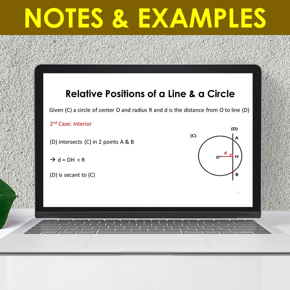Angles in Circles using Tangents PowerPoint Presentation Lesson Middle ...
