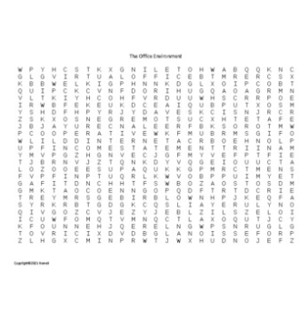 "Records Management" Vocabulary Word Search for a Business Course ...