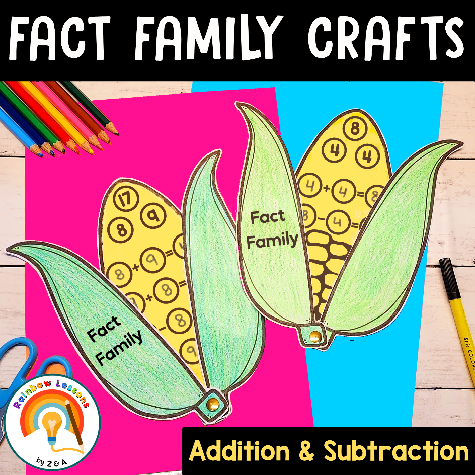 Fact Family Craft | Fact Families Addition and Subtraction | Fact ...