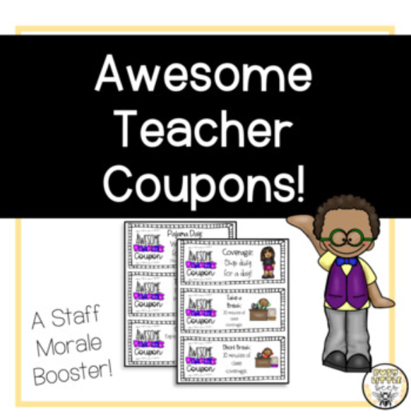 Staff Morale Booster - Teacher Coupons - Amped Up Learning