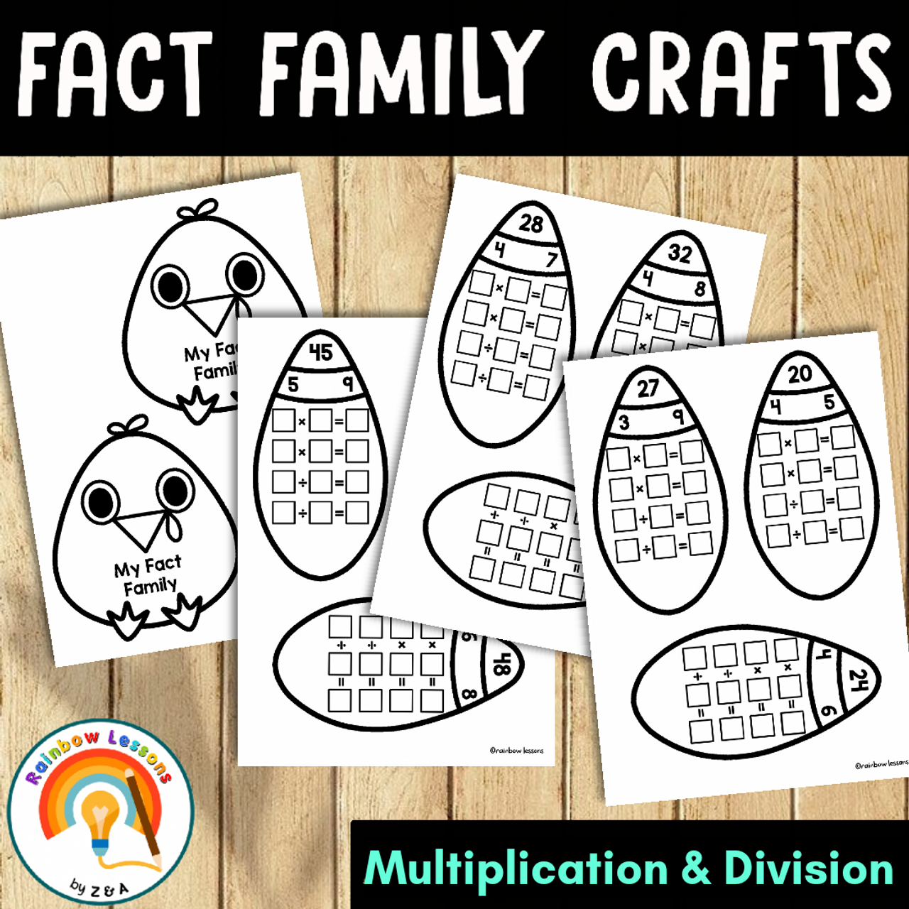 Turkey Math Craftivity | Fact Family | Fact Families Multiplication and ...
