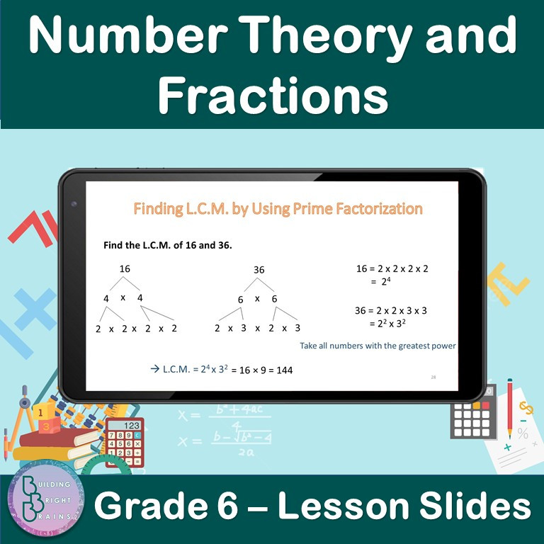 Number Theory and Fractions | 6th Grade PowerPoint Lesson Slides