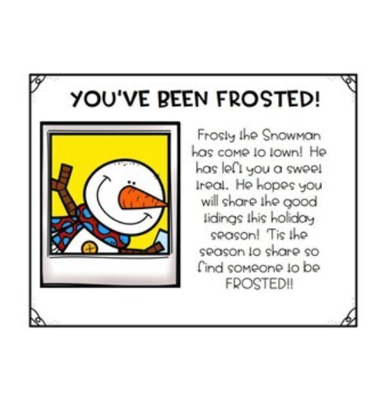 Winter Staff Morale Booster - You've Been Frosted! - Amped Up Learning