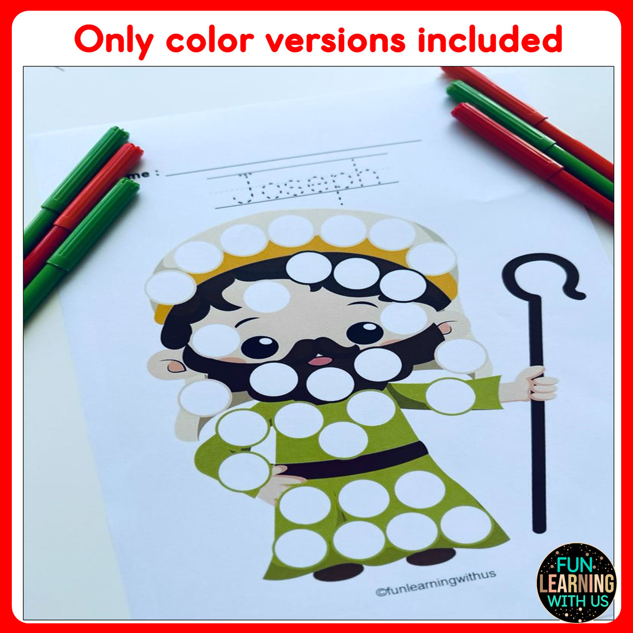 Nativity Do a Dot Activity | Christmas Around the World Dot Painting