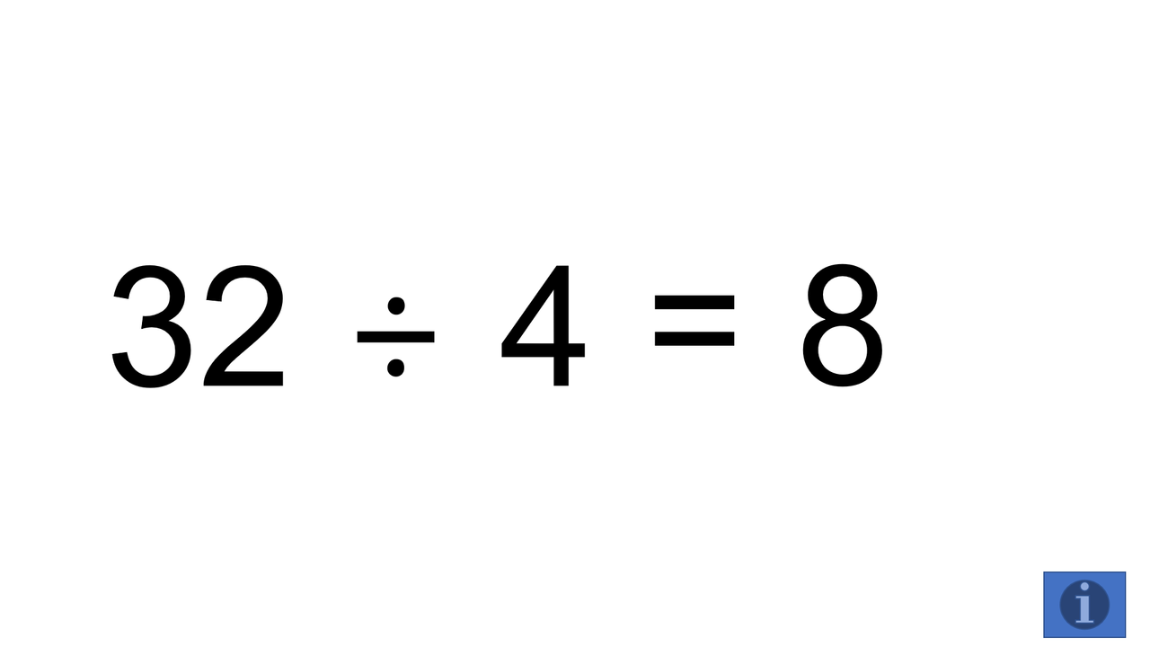 PowerPoint of division tables with animated answers for group exercises.