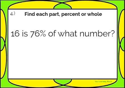 Solving Problems involving Percents - GOOGLE Slides 20 Problems - Amped ...