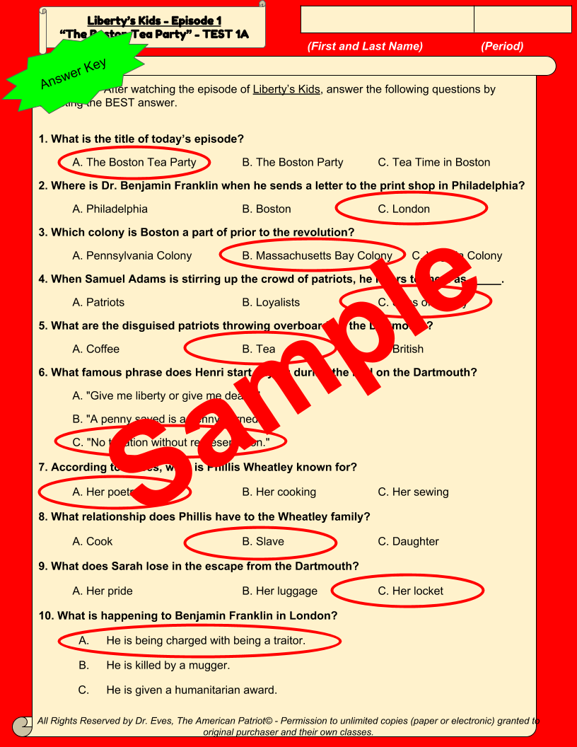 Liberty's Kids - Episode 1 - "The Boston Tea Party" - Amped Up Learning