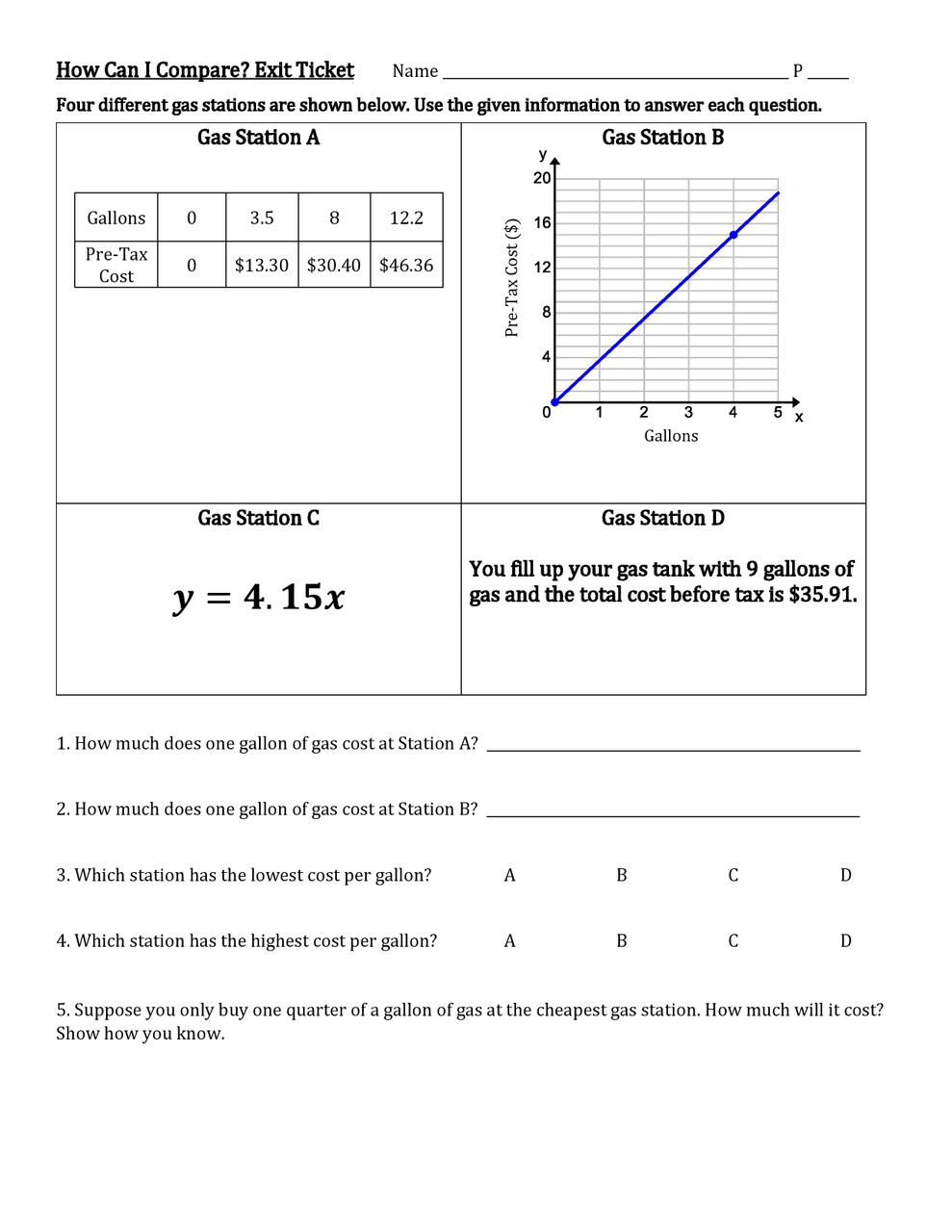 Comparing Proportional Relationships: Grade 7 Math