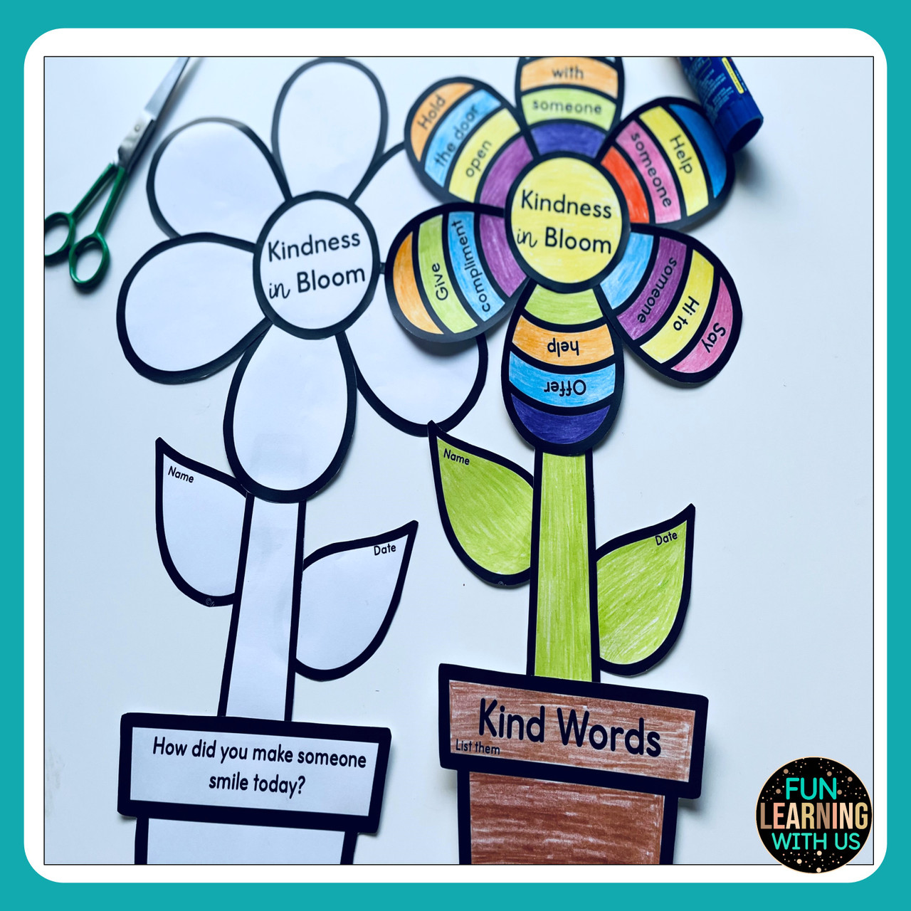Kindness Bulletin Board Flower Craft | Valetines Day Kindness Blooms Craft