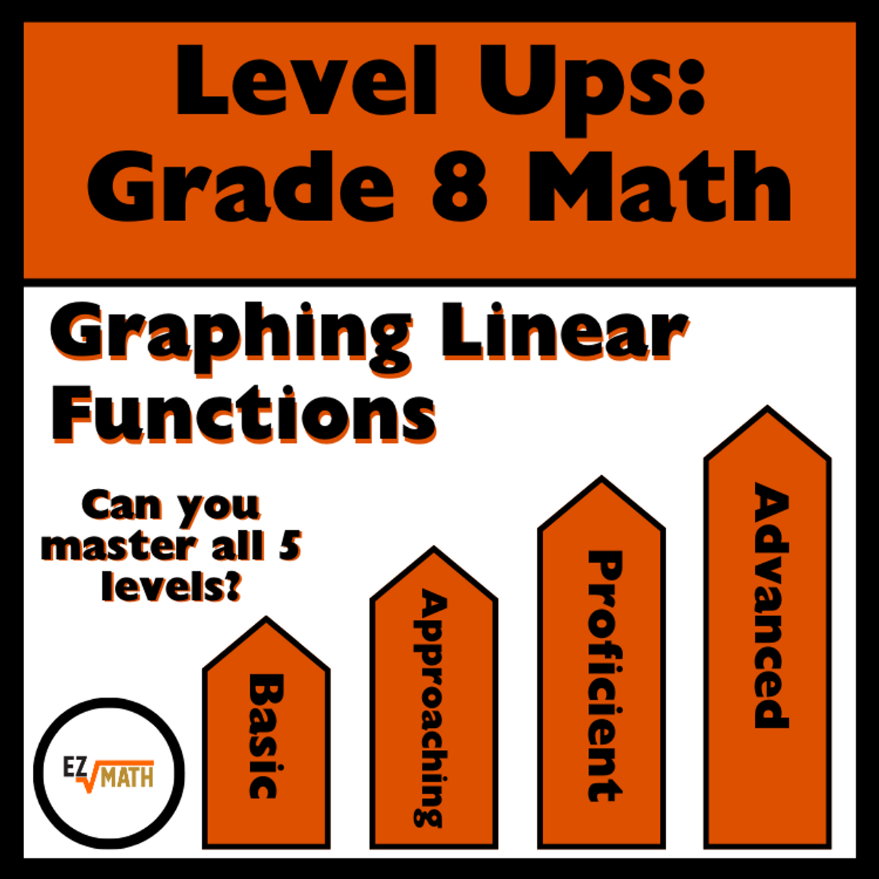 Level Ups: Graphing Linear Functions 8th Grade Math