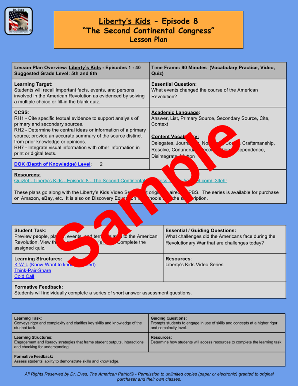 Liberty's Kids - Episode 8 - "The Second Continental Congress" - Amped ...