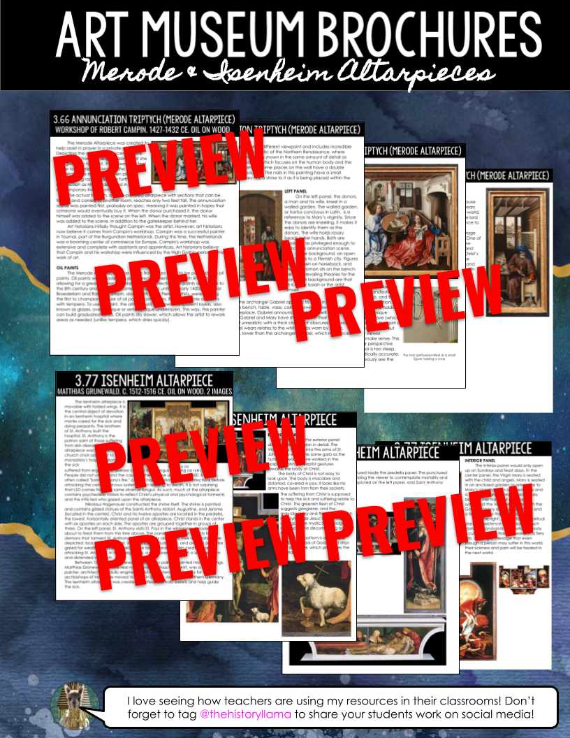 Art Museum Brochures (Merode & Isenheim Altarpieces) - AP Art History ...
