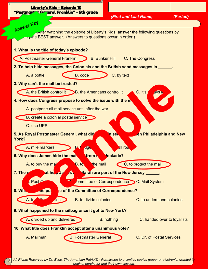 Liberty's Kids - Episode 10 - "Postmaster General Franklin" - Amped Up ...