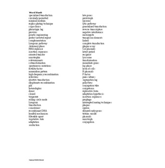 Bacterial and Viral Genetics Word Scramble for Genetics - Amped Up Learning