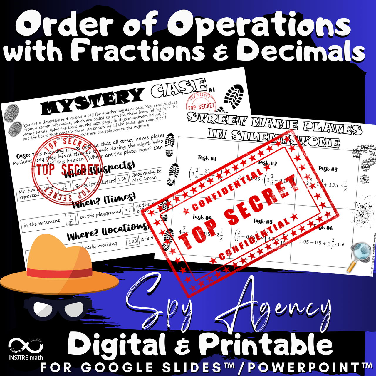 Math Mystery Case | Order of Operations with Fractions and Decimals ...