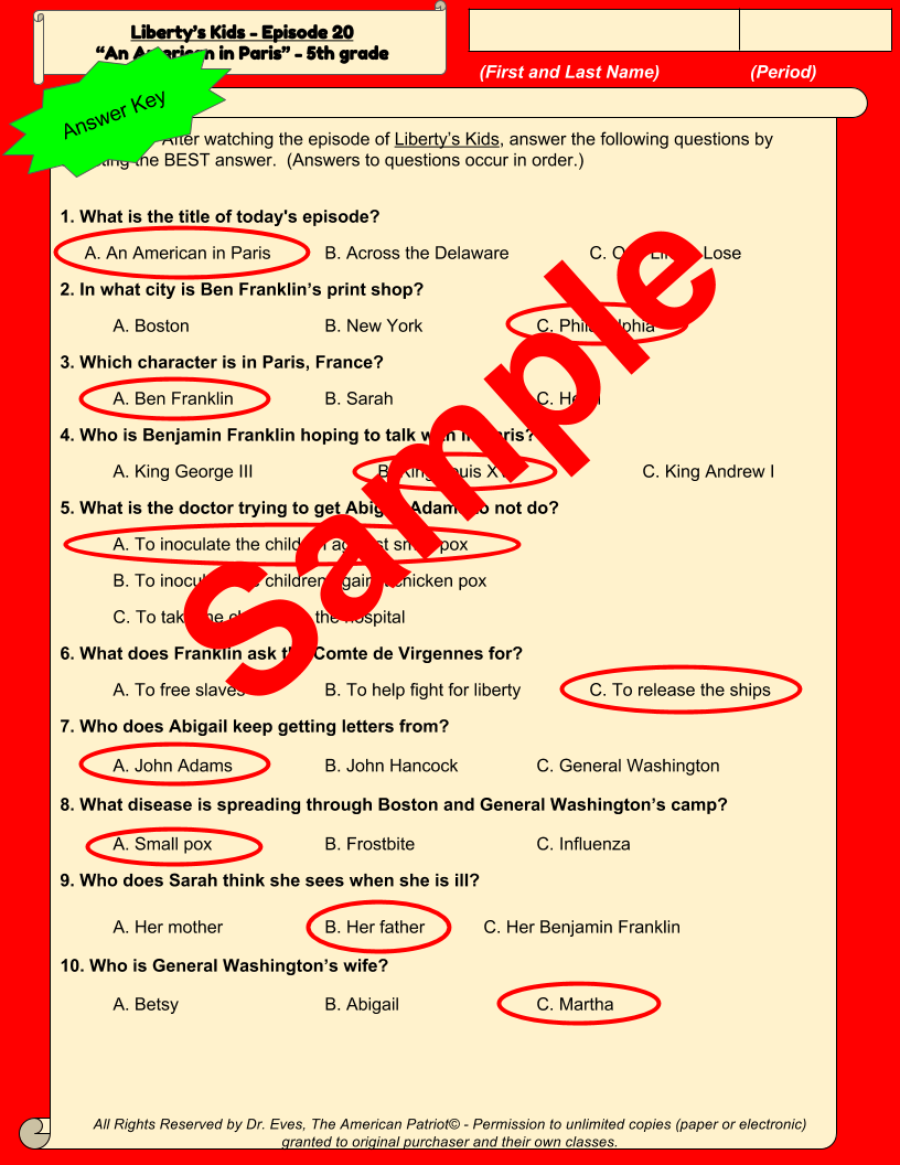 Liberty's Kids - Episode 20 - "An American in Paris" - Amped Up Learning