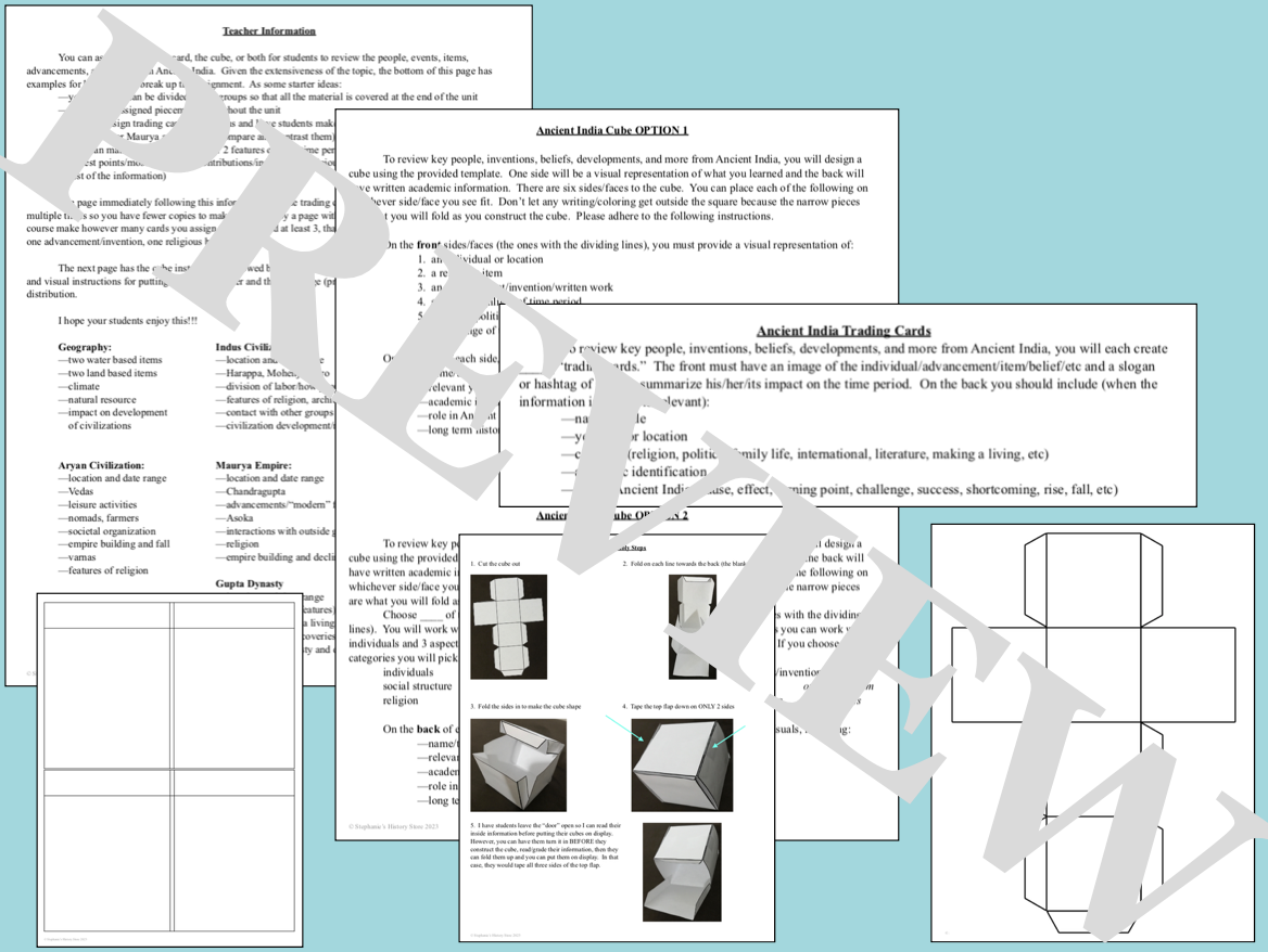 Ancient India Mini Projects
