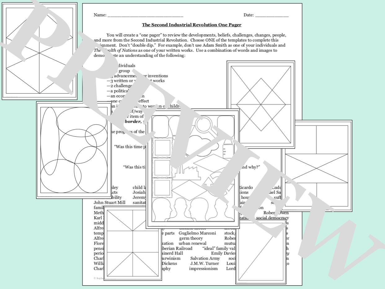 The Industrial Revolution in Europe One Pager