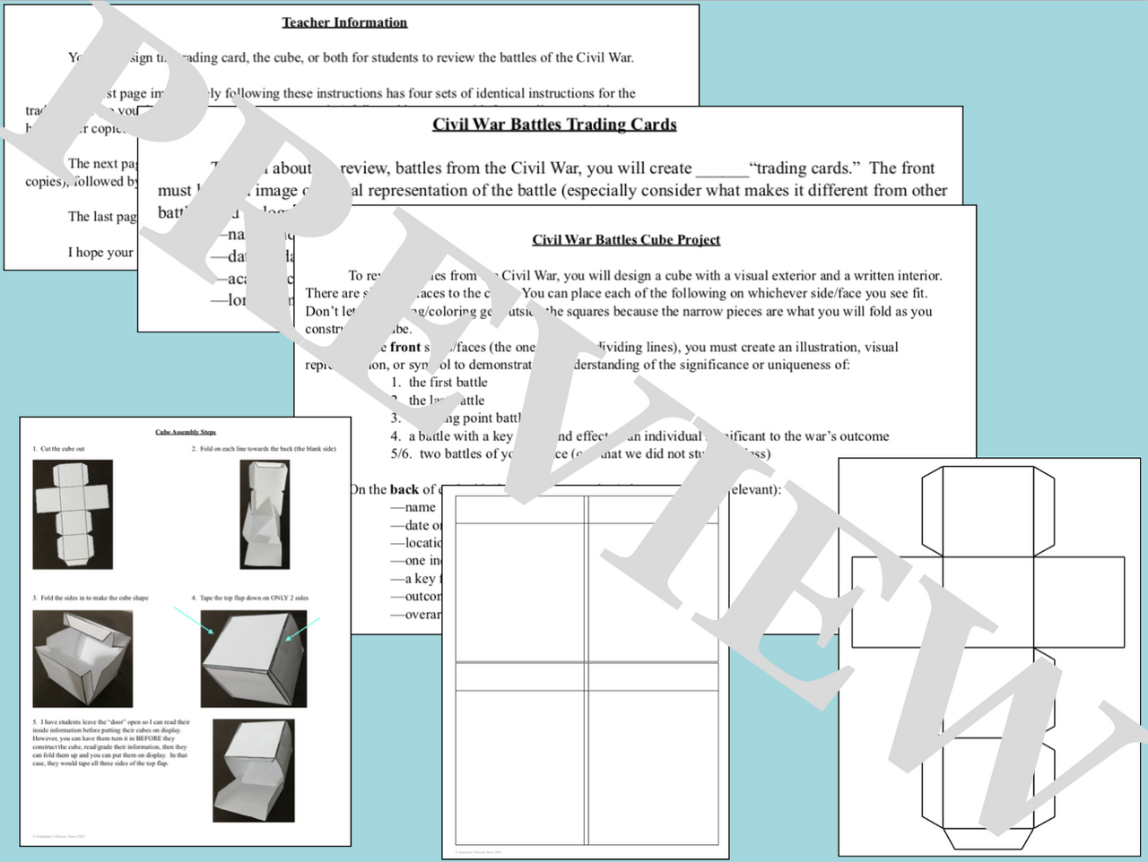 Civil War Battles Mini Projects