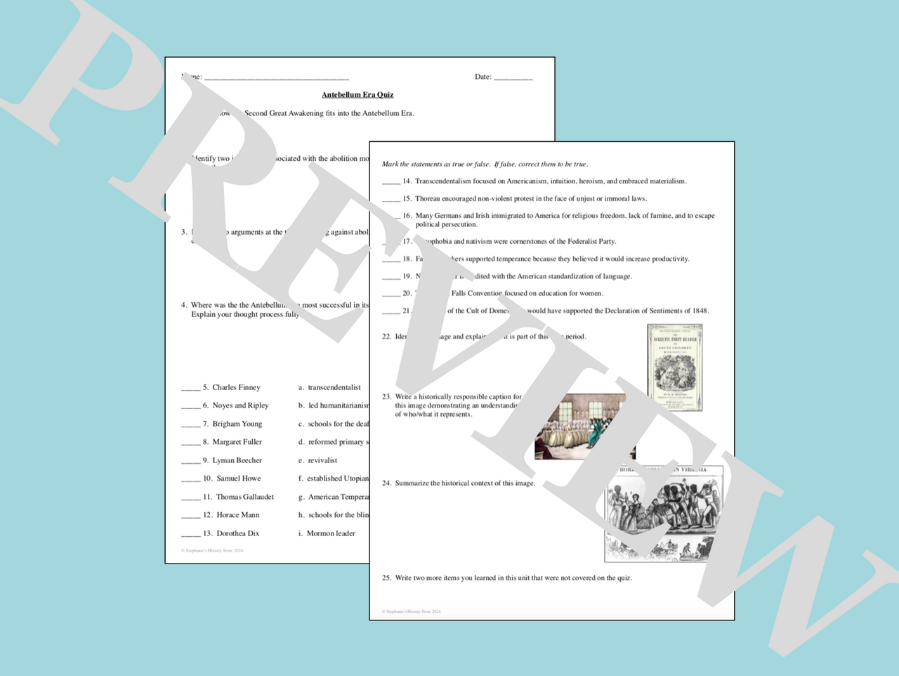 The Antebellum Era Quiz