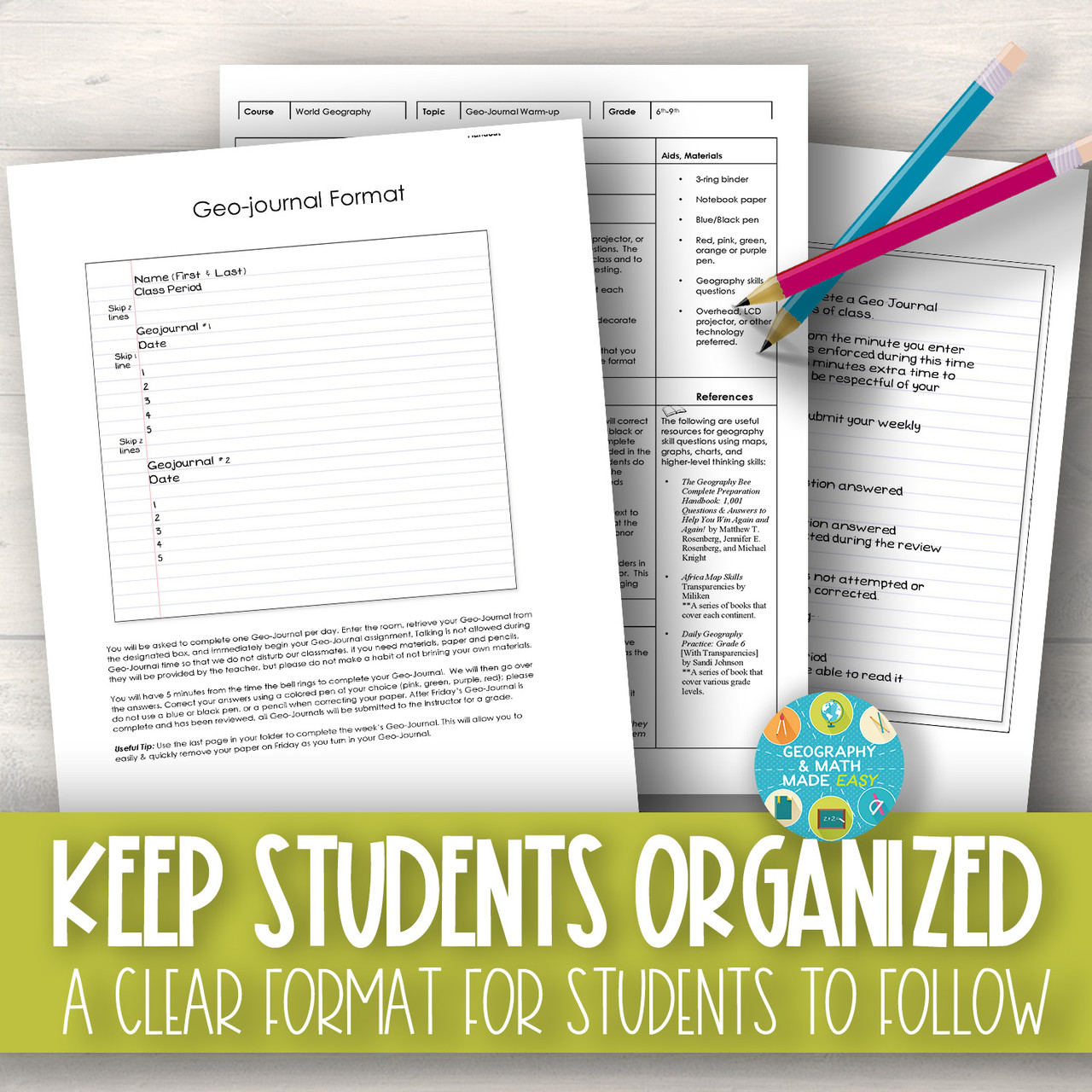 Geography Skills Daily Warm-Up Activity Bell Ringer Bell Starter ...