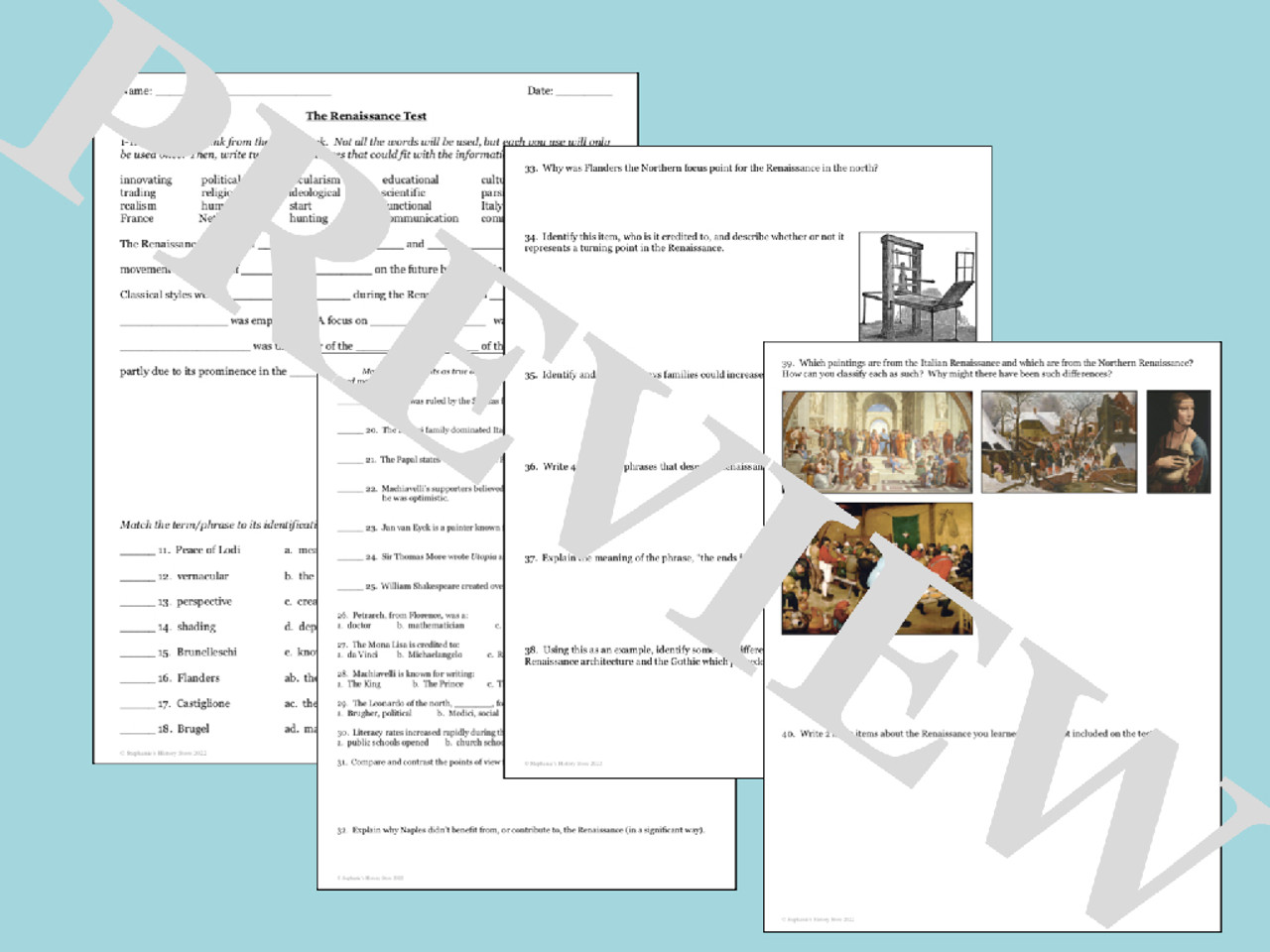 World History Test Bundle