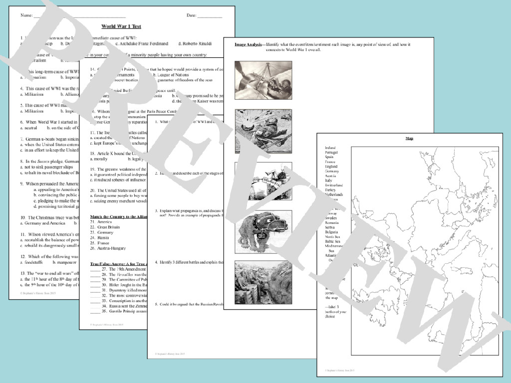 World History Test Bundle