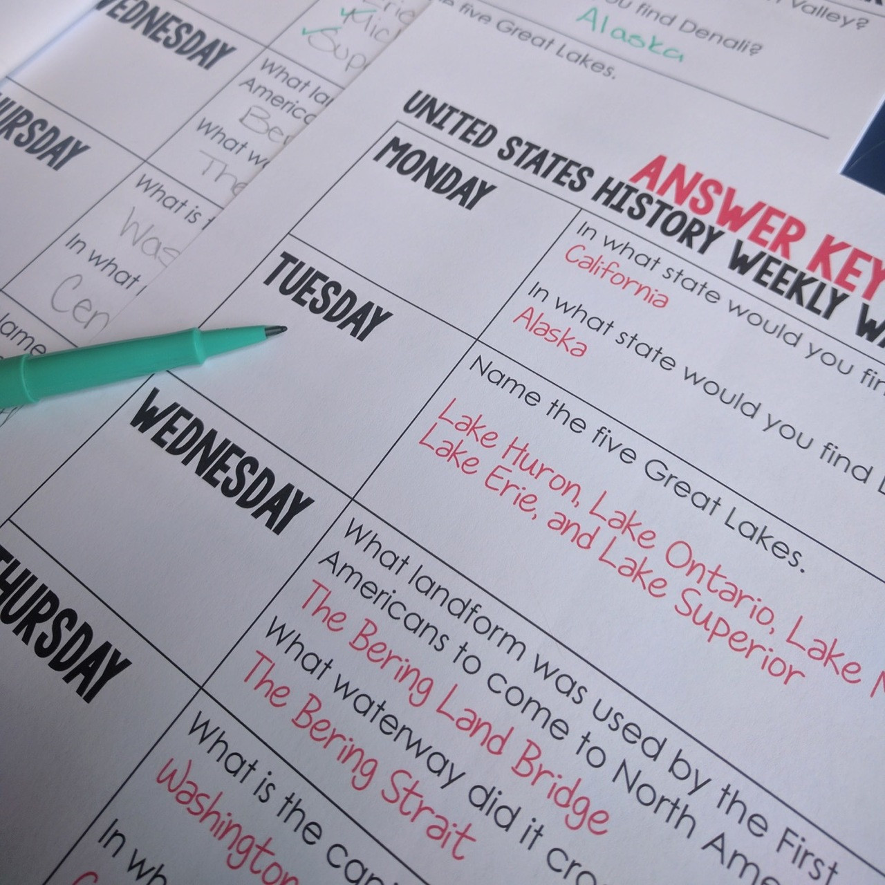 U.S. History Weekly Warm-Ups - Amped Up Learning