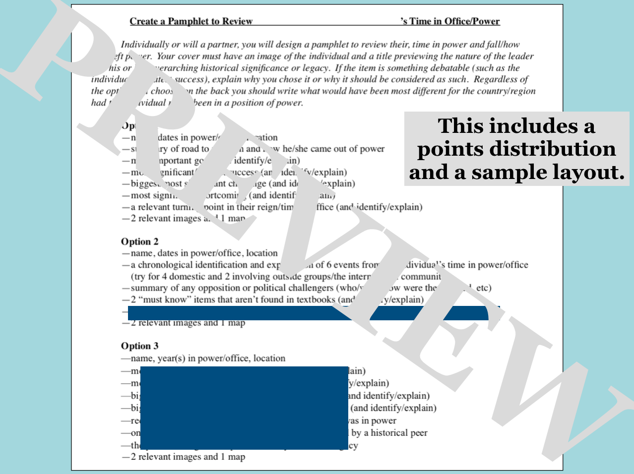 Create a Pamphlet for any President or World Leader
