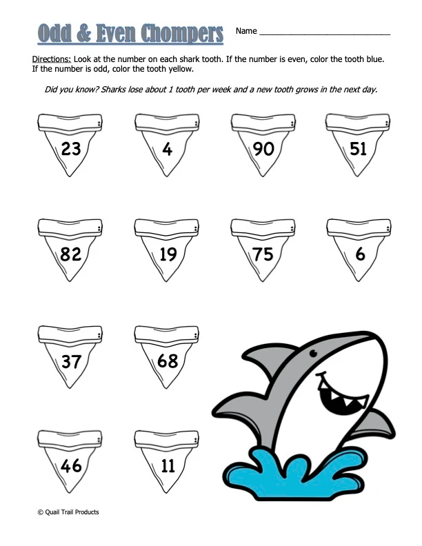 Grade 2 MATH Worksheets | Ocean Animals Theme